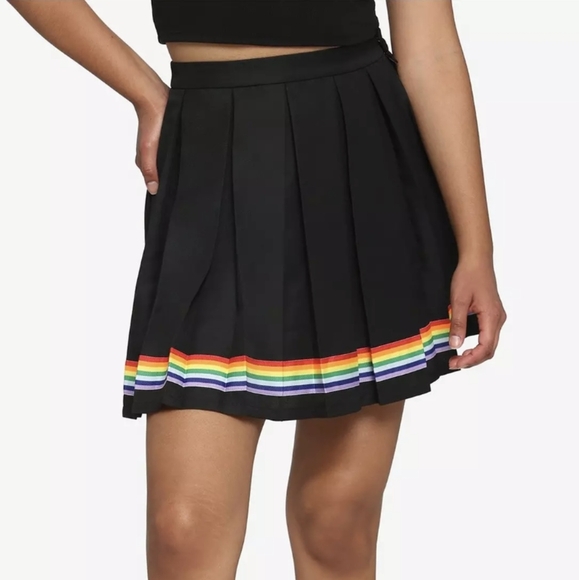 Hot Topic | Skirts | Hot Topic Rainbow Pleated Skirt | Poshmark